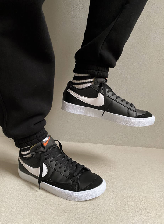 Мужские кроссовки Nike Blazer low Black Кеды Сникерсы Найк Блейзер ...