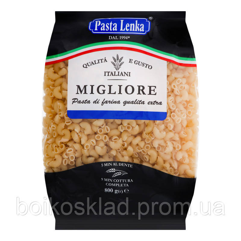 Купить Макарони "Pasta Lenka" 800г ріжки (1*5/10), цена 19.20 ₴ — Prom ...