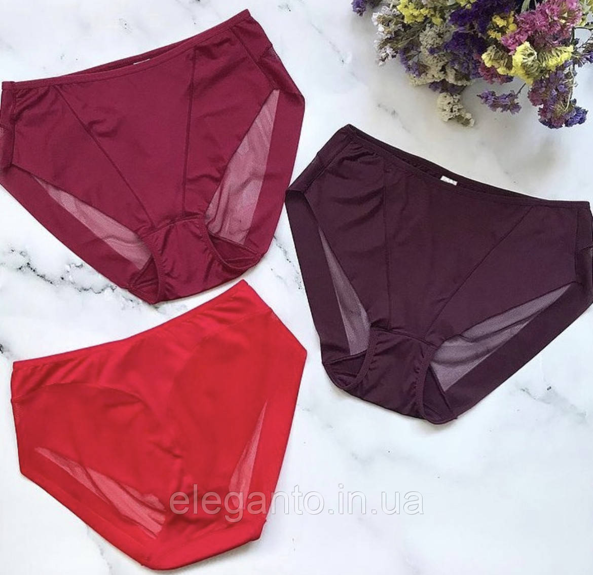 Купити Труси безшовні жіночі LuLoLa (розміри: 52 - XXL), мікс кольорів, зручні, сітка, імітація ...