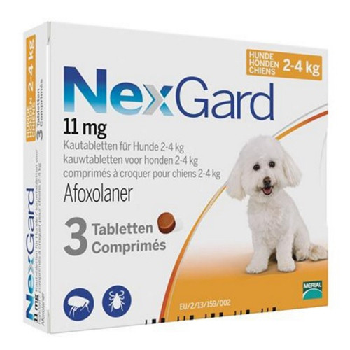 Таблетки Нексгард NexGard от блох и клещей для собак 2-4 кг, (цена за ...