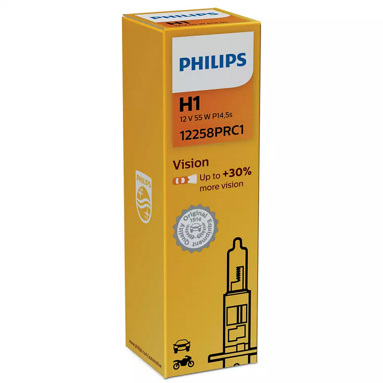 Галогеновые Лампы Philips Vision +30% H1 — Купить Недорого на Bigl.ua ...
