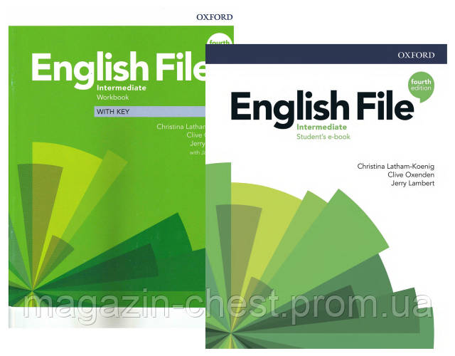 English File 4th edition Intermediate комплект Students book + Workbook ...