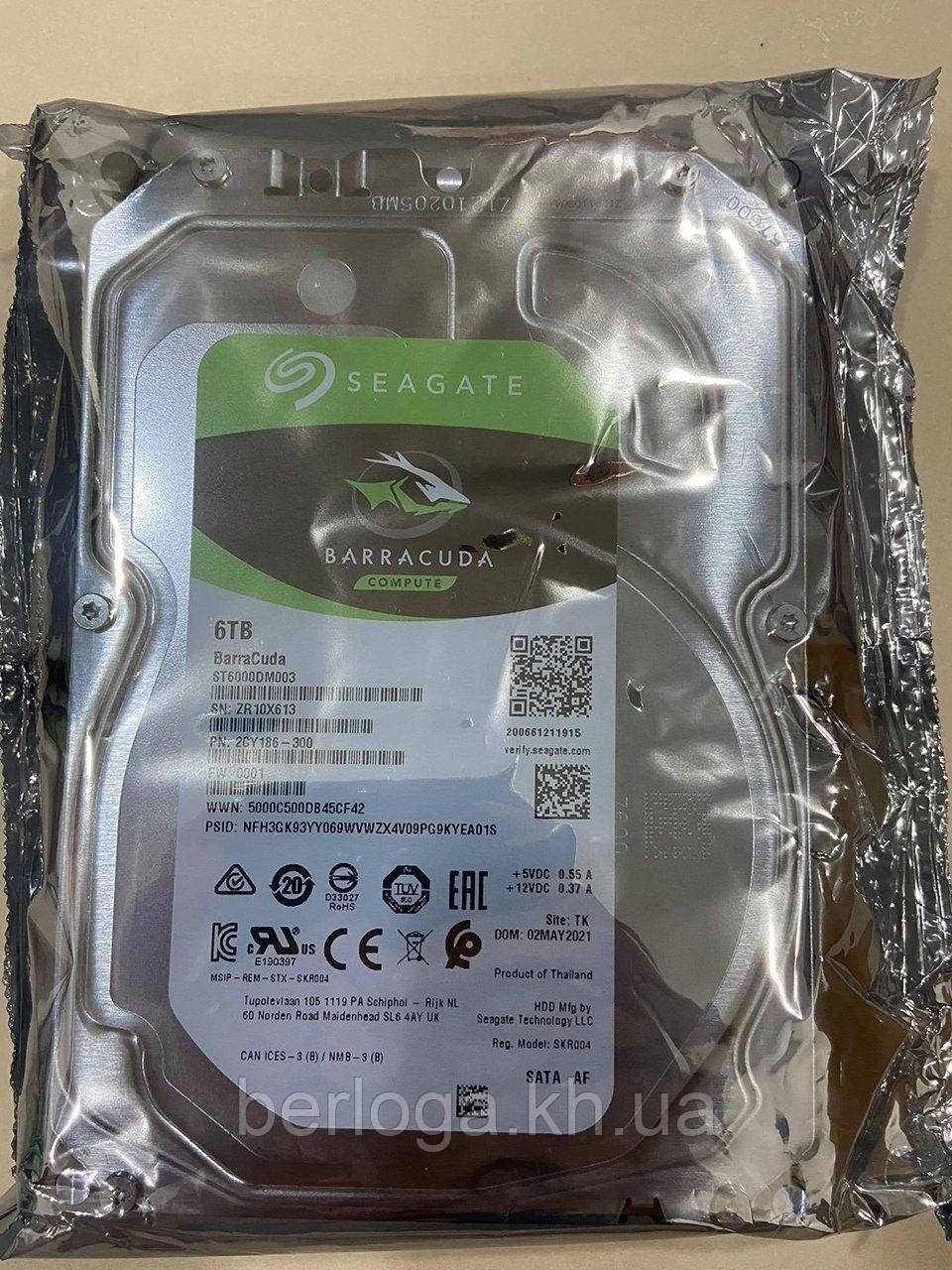 Жорсткий диск Seagate BarraCuda 3,5" 6 TB (ST6000DM003): продаж, ціна у ...