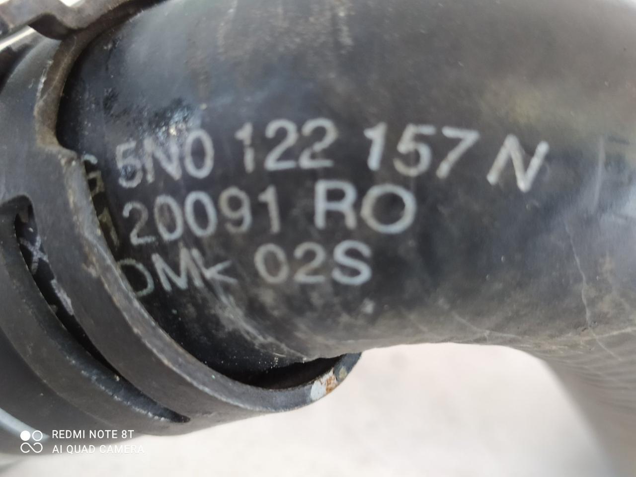 Патрубок охолоджувальної системи 5N0122157N VW Tігуан 2.0 бензин, цена ...