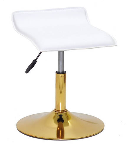 Купить Барный стул Abaz GD-Base белый на золотой базе, с регулируемой ...