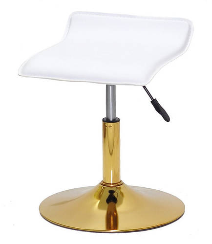 Купить Барный стул Abaz GD-Base белый на золотой базе, с регулируемой ...