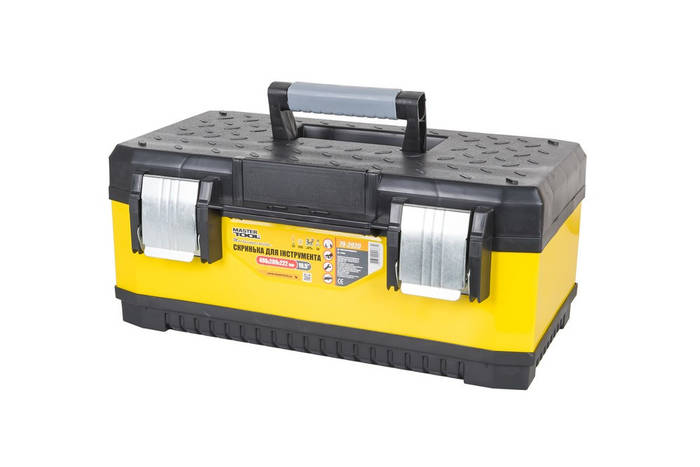 Ящик для инструмента MASTERTOOL 19.5" (498х289х222 мм) металлический корпус металлические замки ...
