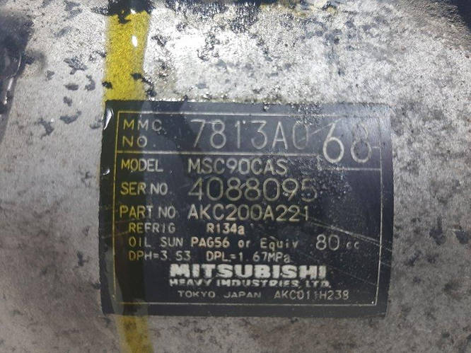 Купить Компрессор кондиционера Mitsubishi Lancer 2006-2013 7813A068 ...
