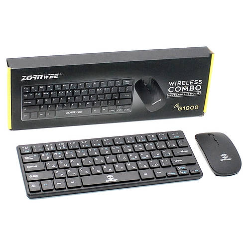 Беспроводная клавиатура и мышь комплект с USB адаптером для компьютера ПК Zornwee G1000, цена ...