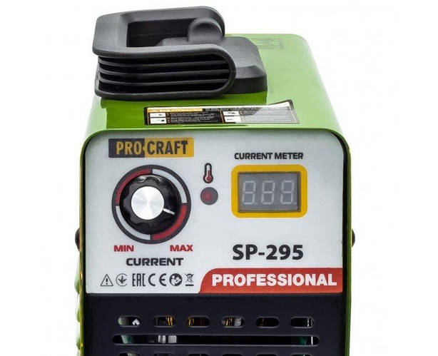 Инверторный сварочный аппарат Procraft SP-295, диапазон тока 20-295 А, электроды 1.6-4.0 мм ...
