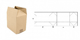 Купить FEFCO 0226 Коробка четырехклапанная с неразрезными клапанами ...