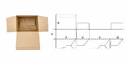 Купити FEFCO 0713 Коробка клеєна, складана, триклапанна, ціна 30 грн ...