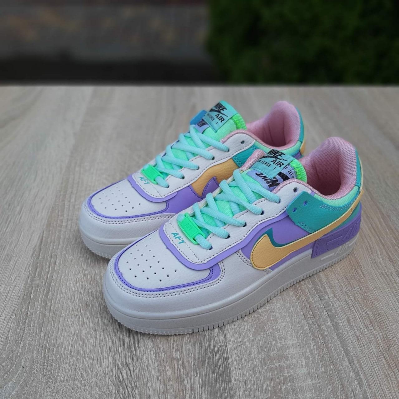 Купить Кроссовки женские Nike Air Force 1 Shadow летние, кожаные найк ...