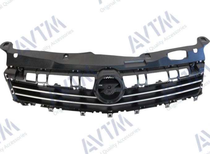 Решітка радіатора Opel Astra H 2007-2014 чорн.без хром.накладки без емб ...