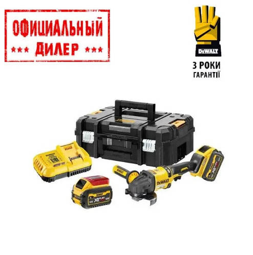 Болгарка аккумуляторная DeWALT DCG418T2 (54В, 125мм 2Ач), цена 27165 ...