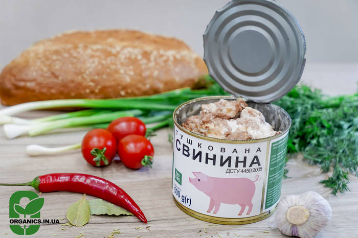 Мясная тушенка из свинины 0.5 кг, цена 120 грн — Prom.ua (ID#1603611993)