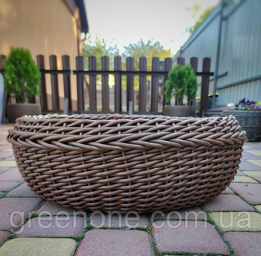 Большая клумба-корзина для посадки цветов из искусственного ротанга ...