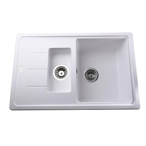 Мойка на кухню гранитная GLOBUS LUX IZEO 000008007 780x500мм белая на ...