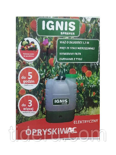 Купить Аккумуляторный jпрыскиватель IGNIS OEB1 16 л, цена 1582 грн ...