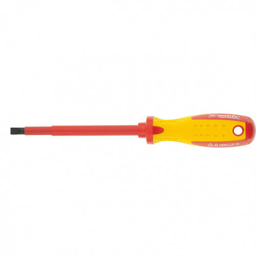 Отвертка диэлектрическая Matrix SL8 150мм CrMo из 2-х комп. рукояткой ...