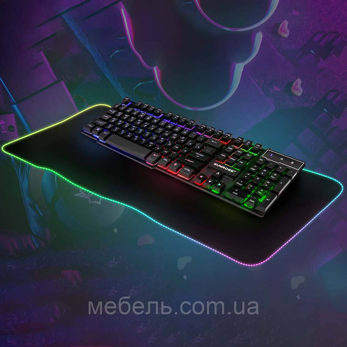 Геймерская поверхность для стола Barsky BSL-01 Surface LED 800 * 300 ...