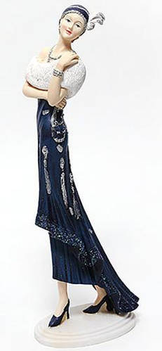 Статуетка декоративна "Дівчина-ретро" 31.5см bobi bobi, штучний камінь ...