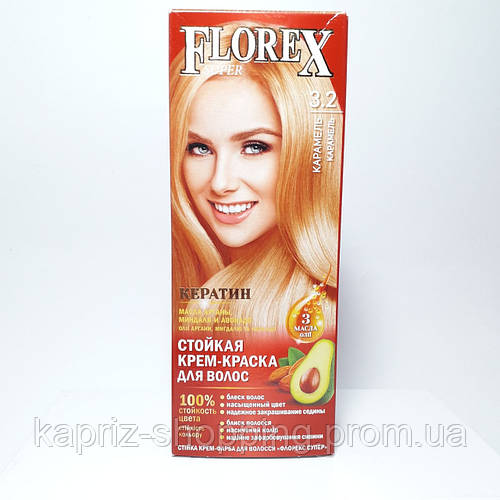 СТІЙКА КРЕМ-ФАРБА ДЛЯ ВОЛОССЯ FLOREX SUPER 3.2/ Флорекс краска для ...