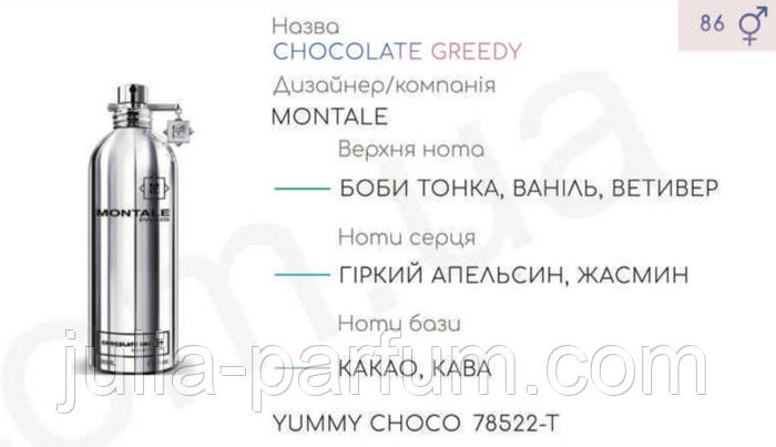 Концентрат YUMMY CHOCO (100гр) (Альтернатива Montale Chocolate Greedy) (ID#1618352425), ціна ...