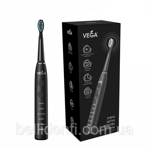 Звукова зубна щітка Vega VT-600 В (чорна) (ID#1456689506), цена: 1199 ₴, купить на Prom.ua