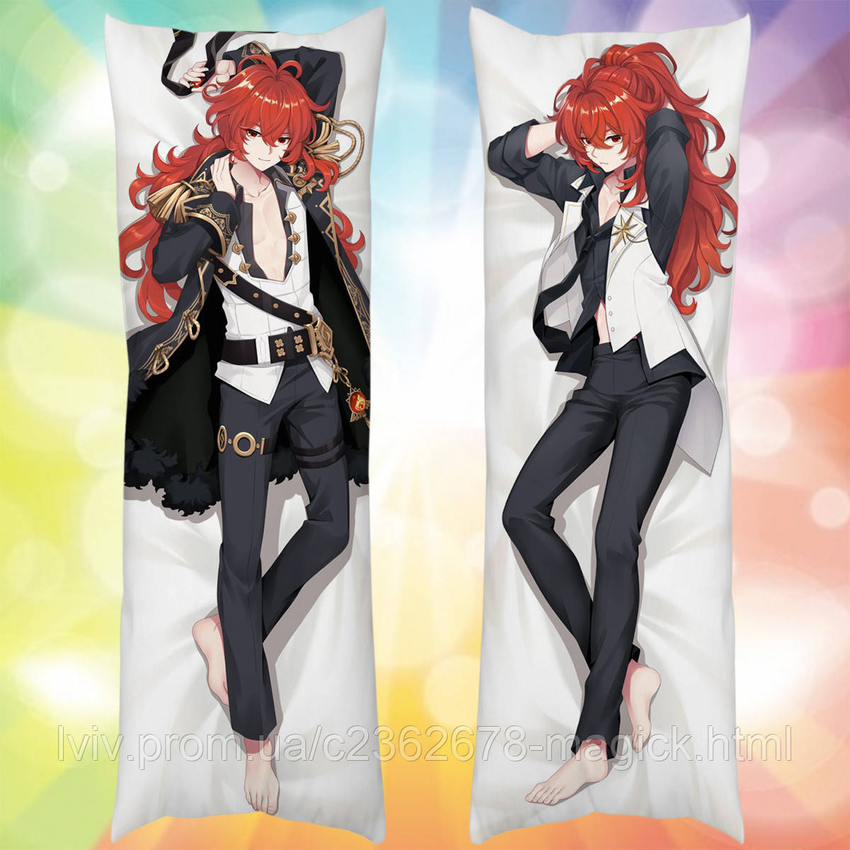 Купить Дакимакура Diluk | Genshin impact | Дилюк, 35x105 см, цена 820 ...