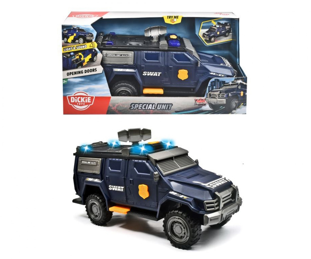 Игрушка полицейская машинка Dickie Toys SWAT, 34 см, на батарейках ...