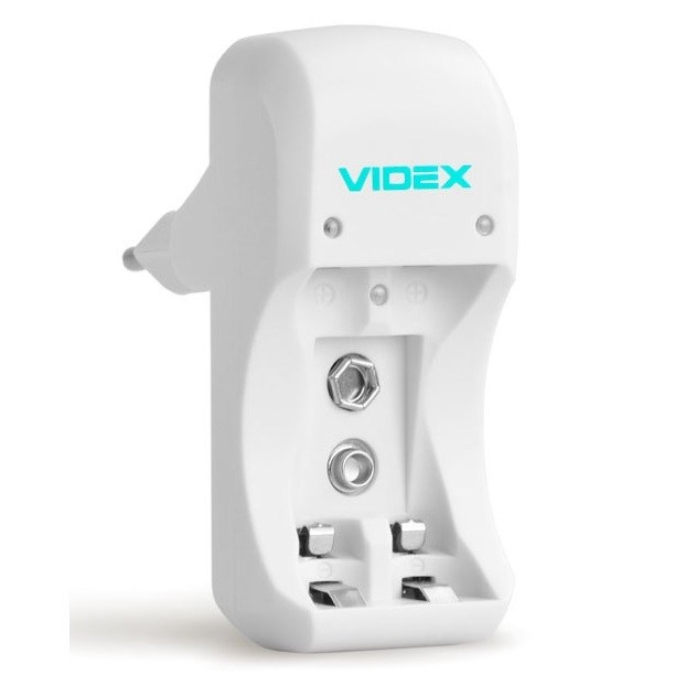 Зарядное Устройство для Аккумуляторов Ni-MH/Cd: АА, ААА, 9V 200mA VIDEX VCH-N201 Белый — Купить ...