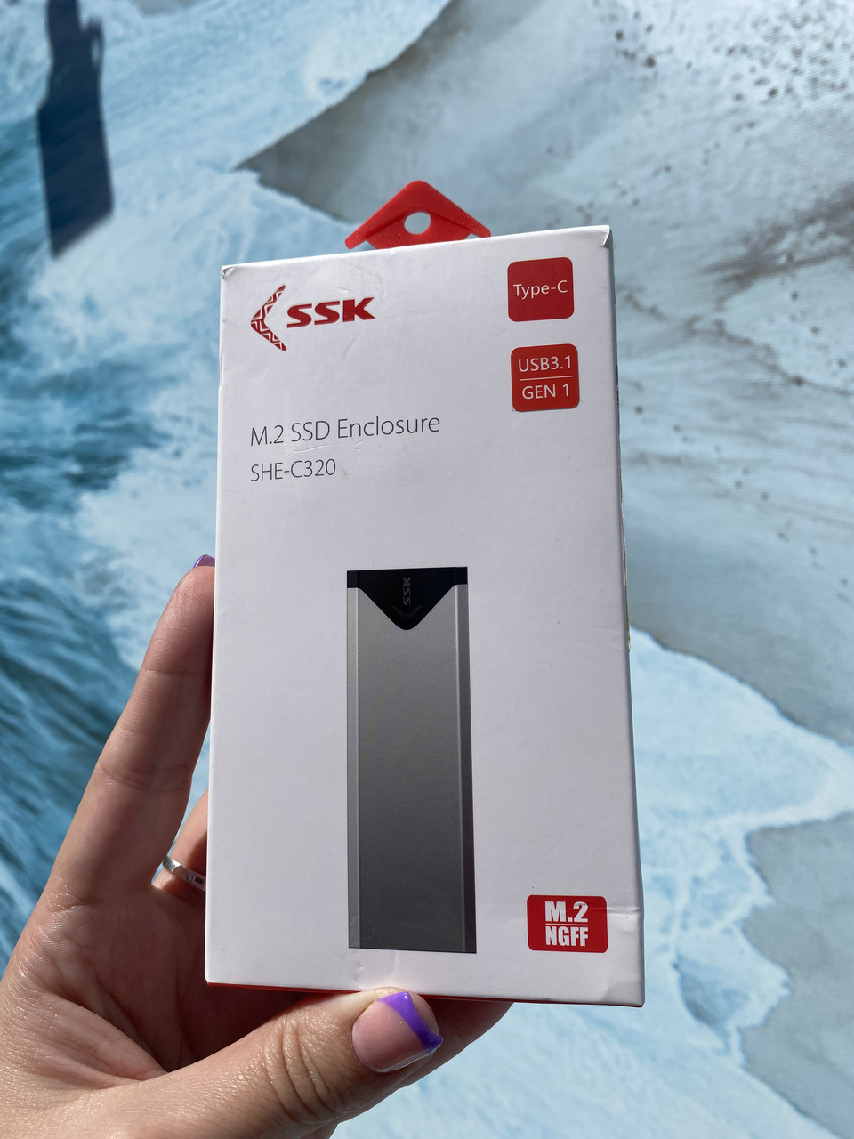 Кишеня для SSD M.2 SATA Enclosure SSK SHE-C320 Type-C USB 3.1: продаж та актуальна ціна в ...