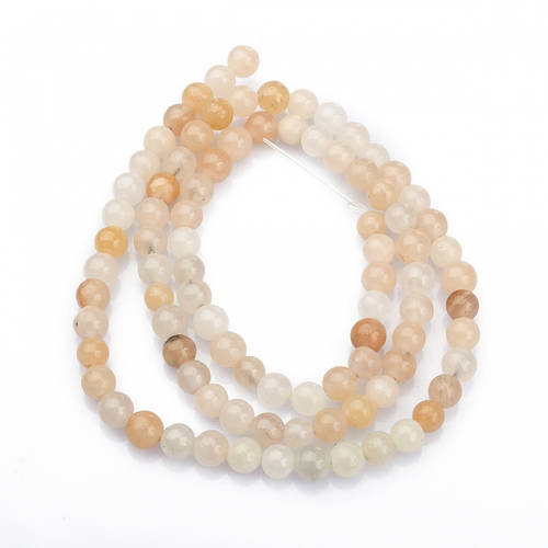 Купити Бусини Натуральний Рожевий Авантюрин, На нитках, Круглі, Рожеві ...