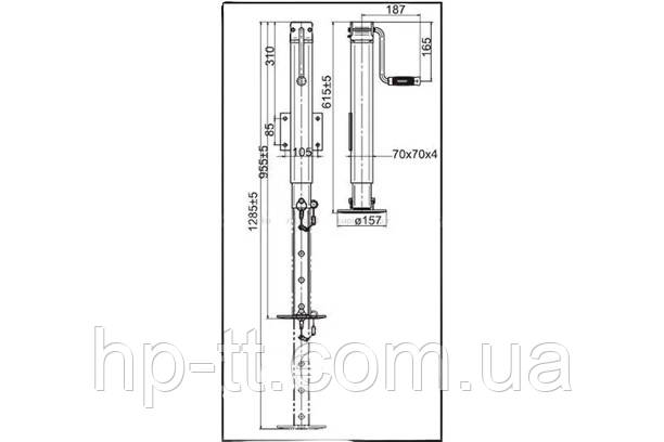 Телескопическая опорная стойка Autoflex-Knott TTL 70 6D6334.001, цена ...