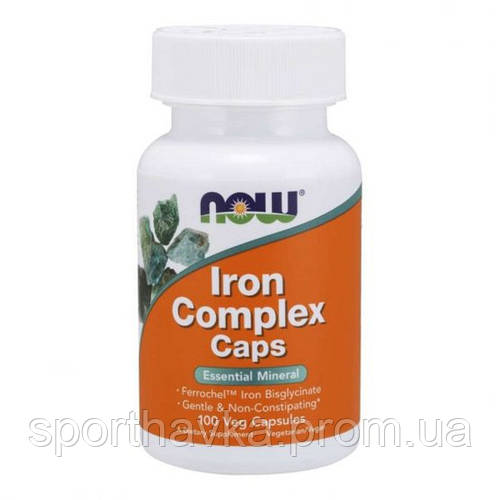 Iron Complex Caps Glycinate NOW (100 вег капсул) (ID#1623071495), цена ...