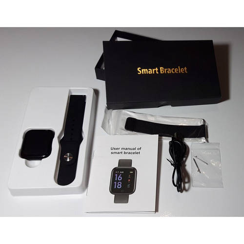 Смарт-часы Smart Watch T80S Black + 2 браслета - стальной и силиконов ...