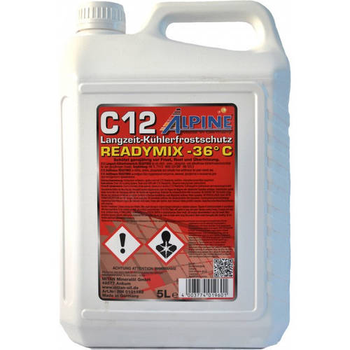 Антифриз ALPINE -36 C12 5 л червоний (ID#1623261276), ціна: 822.12 ...