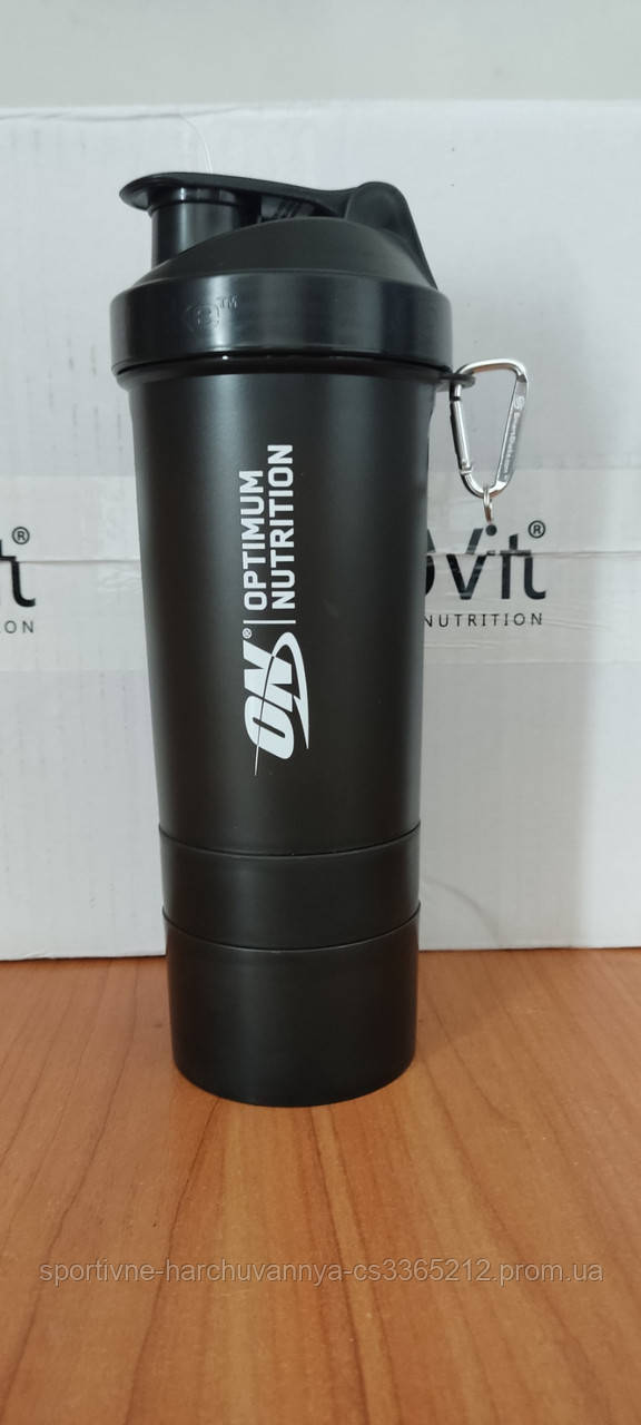 Optimum Nutrition Shaker Original 600ml 3in1 Black, цена 180 грн — Prom ...