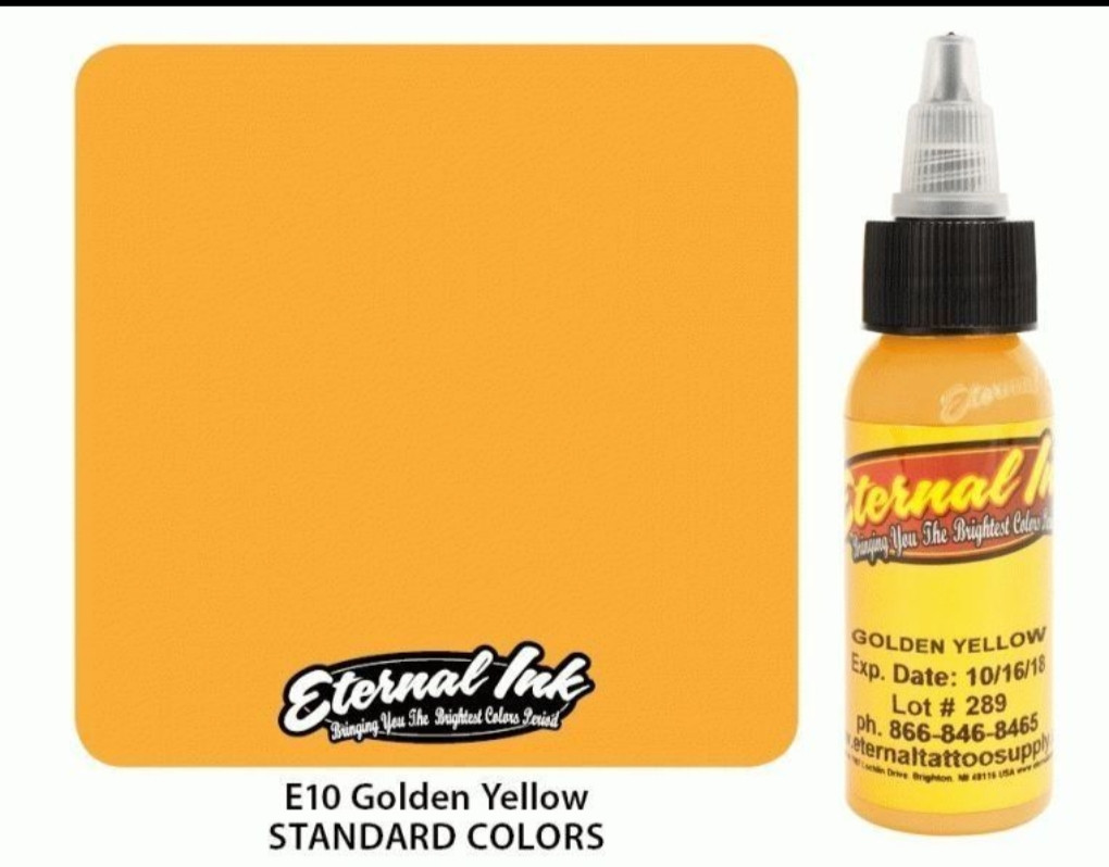 Тату краска жёлтая Eternal Golden Yellow 30ml 1oz (ID#1574773481), цена ...