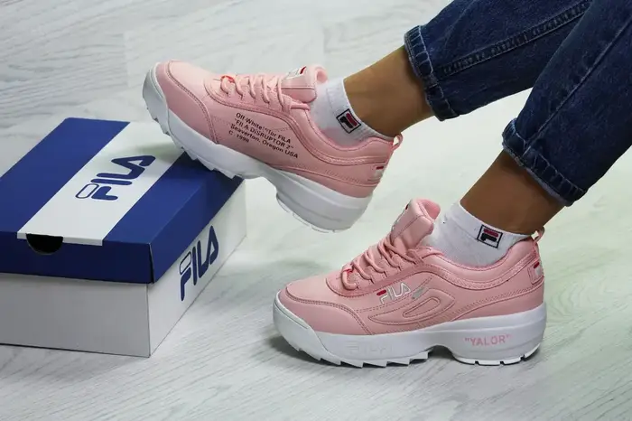 Купить Женские зимние кроссовки на меху FILA Фила Yalor, розовые 36 ...
