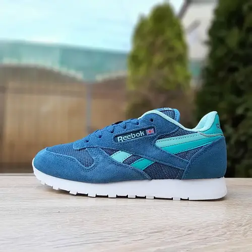 Женские кроссовки Reebok Рибок Classic, замша, сетка, пена, синие с ...