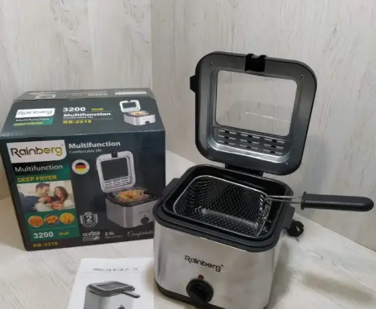 Фритюрниця електрична потужна 3200 Вт зі знімною чашею Rainberg RB-2219 (ID#1623440451), цена ...