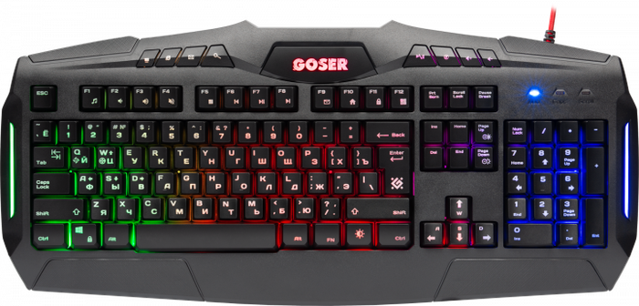 Клавиатура мультимедийная Defender Goser GK-772L (черная), цена 819 грн ...