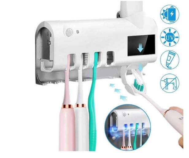Автоматический держатель диспенсер для зубной пасты и щеток Toothbrush ...
