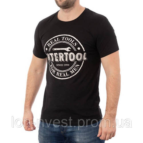 Футболка черная M 100% хлопок INTERTOOL SP-2202, цена 399 грн — Prom.ua (ID#1623541425)