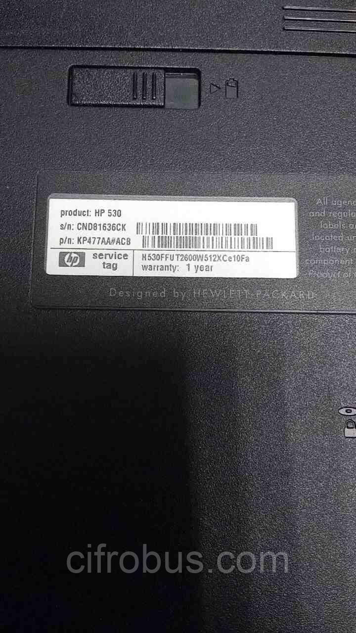 Ноутбук Б/У Hp 530 (Intel Core Duo T2700 2.33 Ghz/RAM 3Gb/HDD120Gb ...