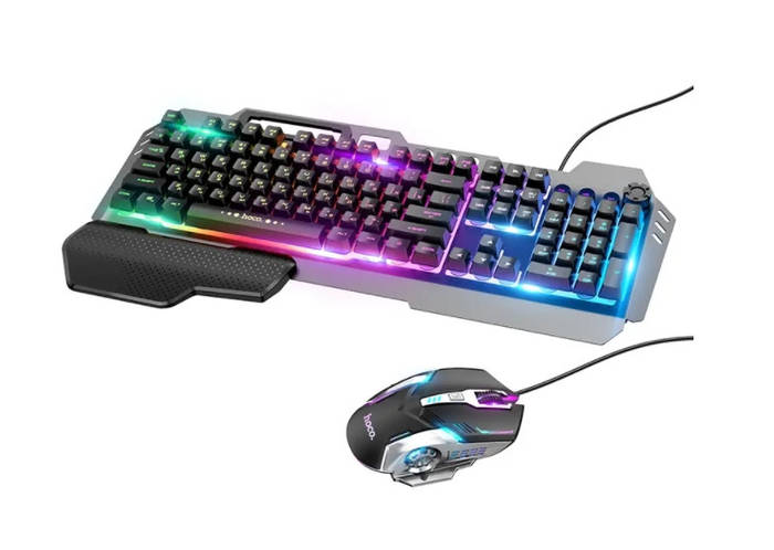 Клавиатура и мышь Hoco GM12 Light and shadow RGB gaming Black (Russian ...
