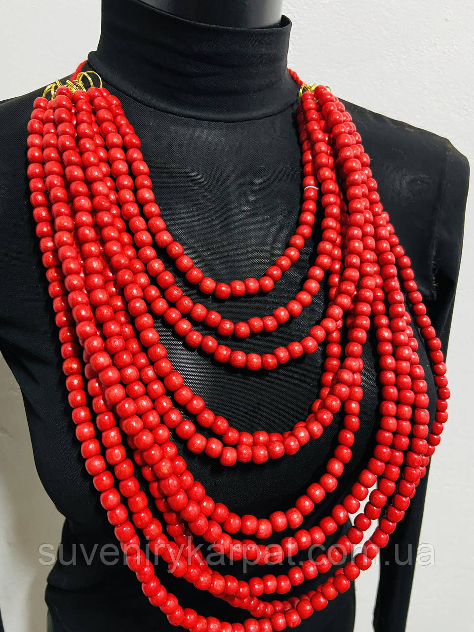 Намисто З Дерева Ручна Робота Намисто Червоний Колір — Купить Недорого на Bigl Ua 1625354220