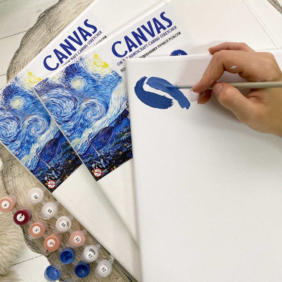 Хлопковый холст для рисования BrushMe 20х30см на деревянном подрамнике ...